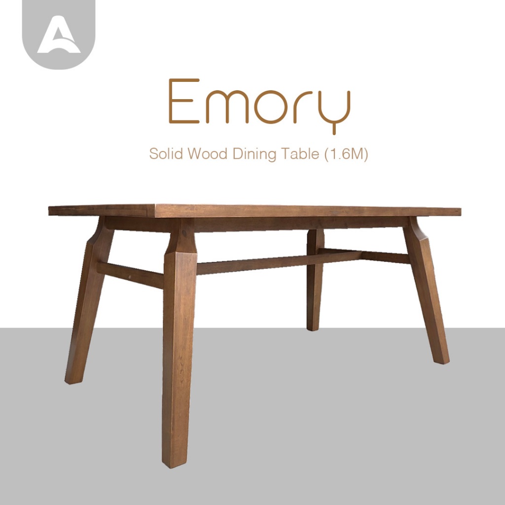 Arturo - Emory Solid Wood Dining Table (1.6M) | Shopee Malaysia