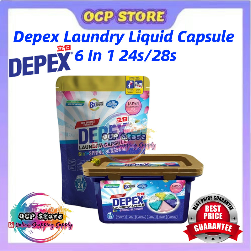 READY STOCK!!! Depex 6 in 1 Laundry Capsule Pod Detergent Refill Pack ...