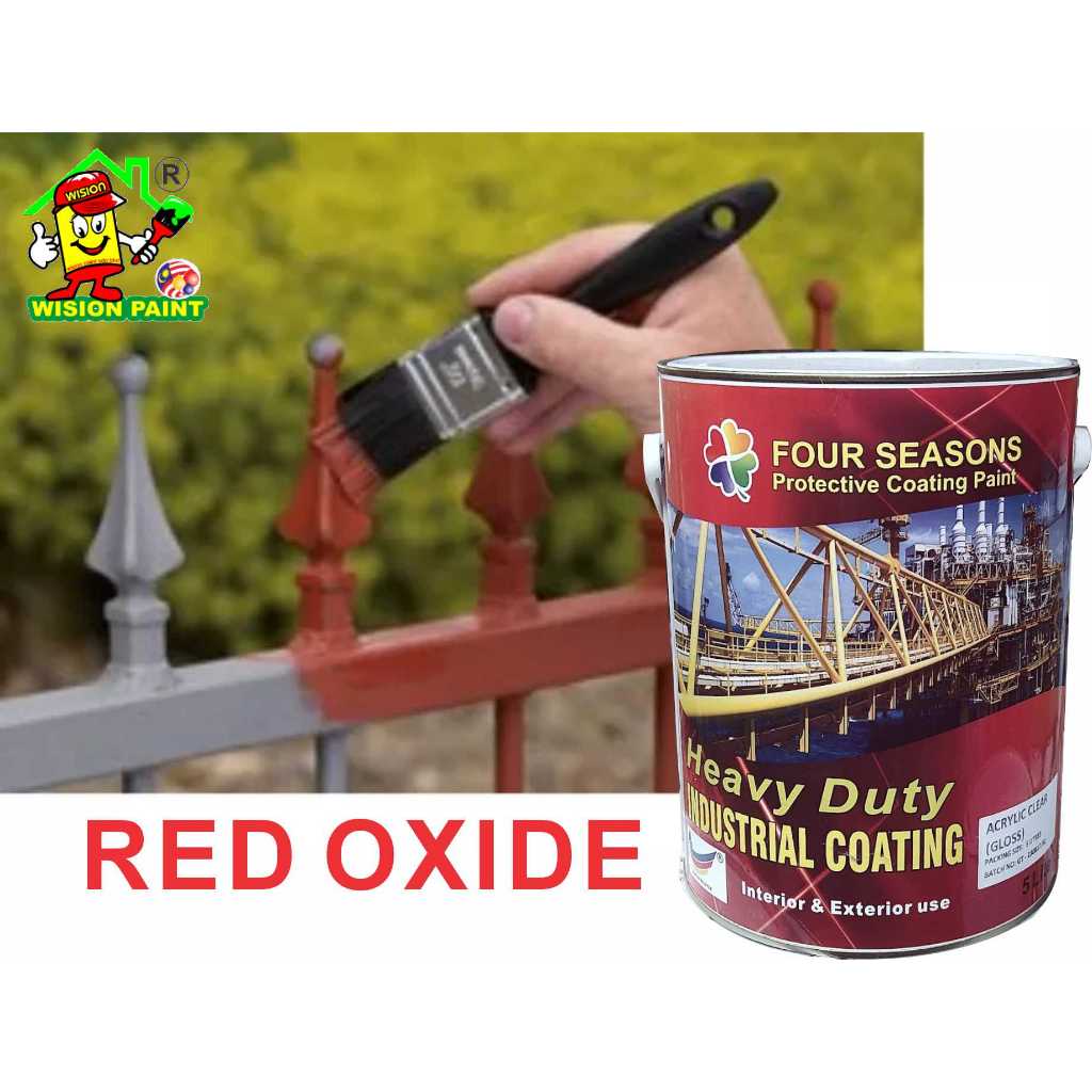 1L RED Oxide Primer Protective Coating ( 1 Litre ) FOUR SEASONS ...
