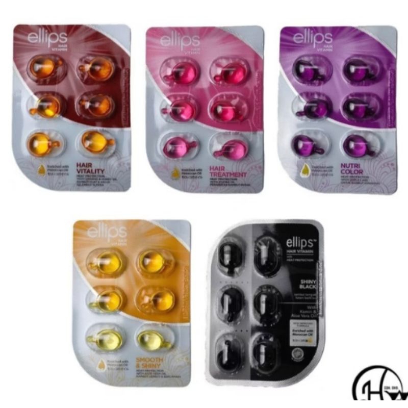 ELLIPS HAIR VITAMIN 6 KAPSUL ( BERBAGAI PILIHAN WARNA ) | Shopee Malaysia