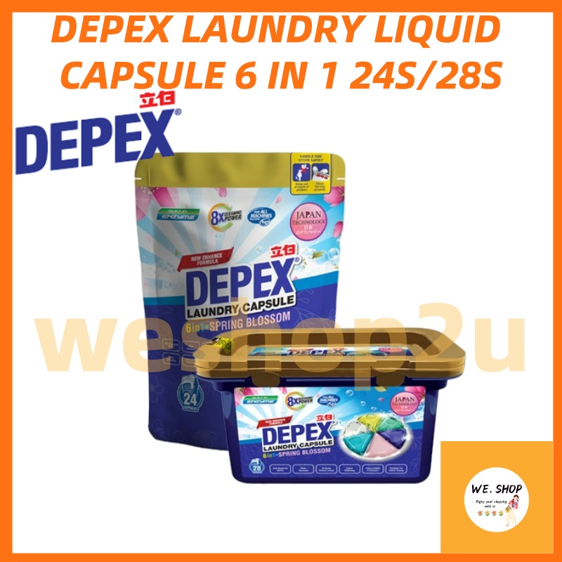 (FREE SHIPPING NO SBH/SRW) Depex 6 in 1 Laundry Capsule Pod Detergent ...