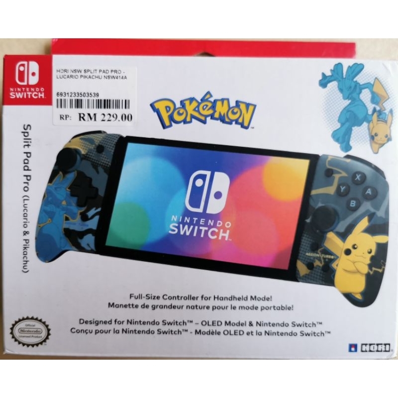 Original Hori Pokemon Split Pad Pro（Lucario & Pikachu） | Shopee Malaysia