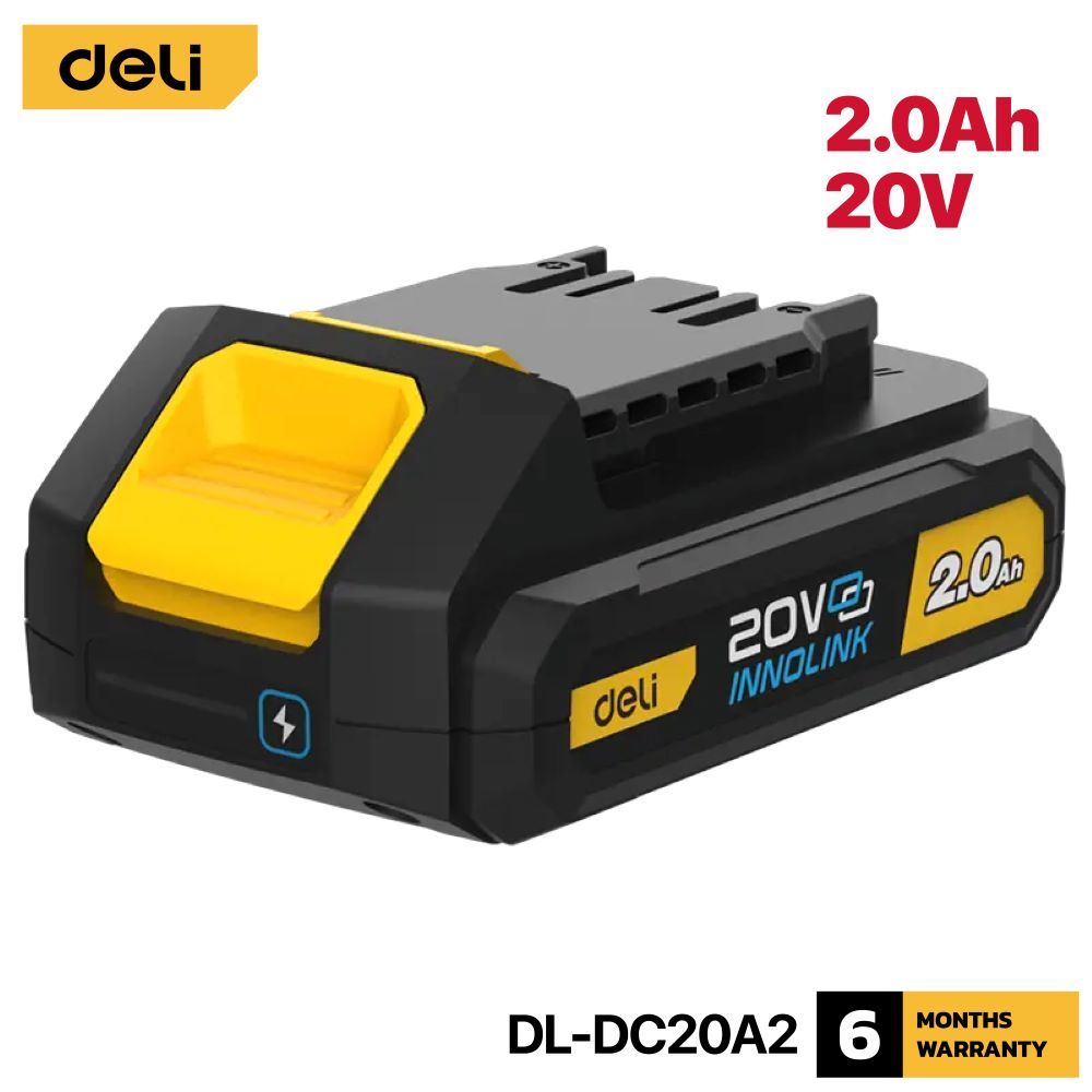 DELI 2.0Ah Lithium-Ion Battery Pack 20V DL-DC20A2 Li-Ion Original ...
