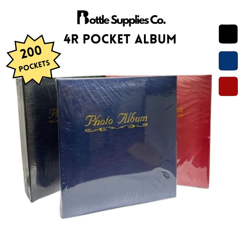 4R Photo Album Leather Cover | 4x6 inch Pocket Sheet Album Post bound ...