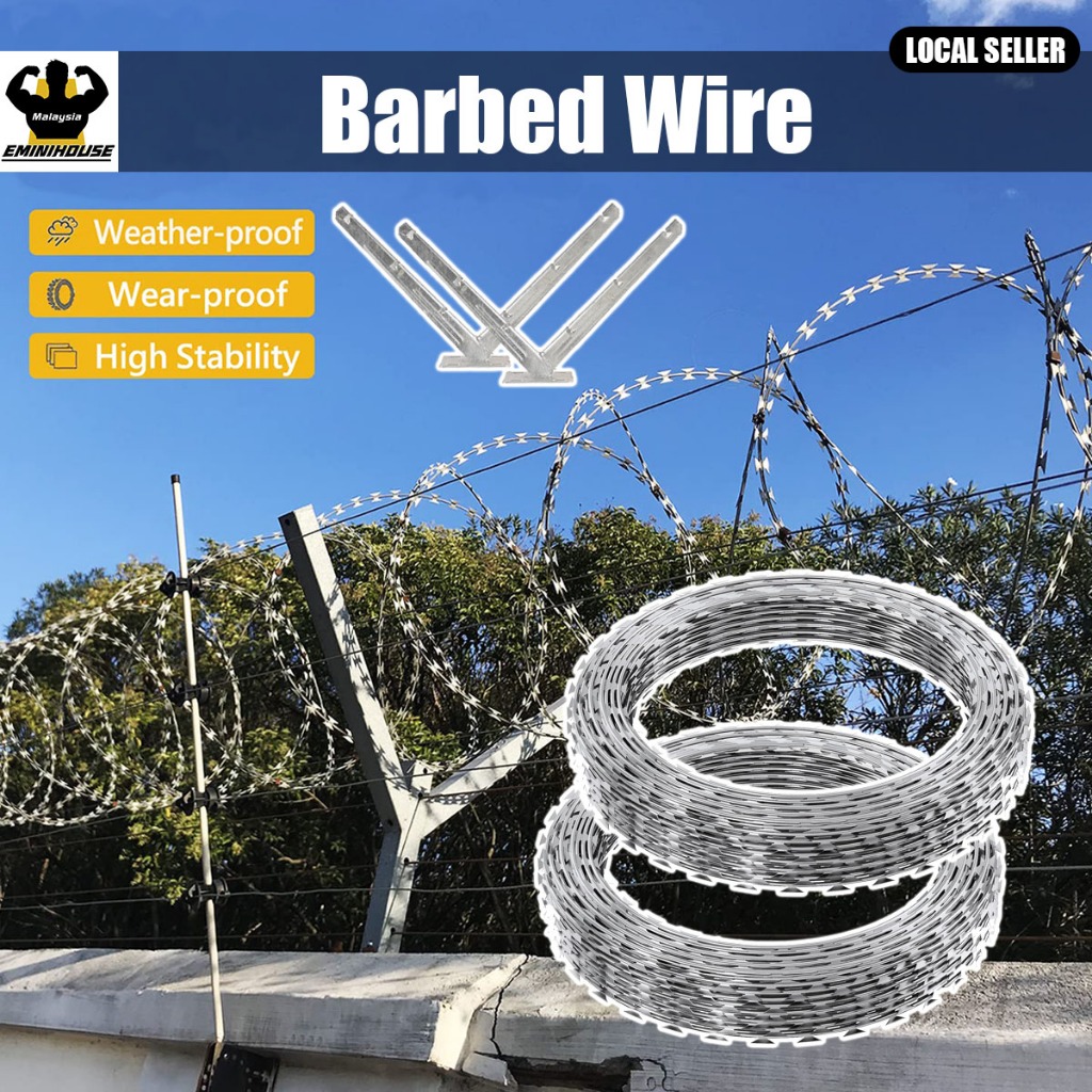 Razor Wire/Dawai Duri Pagar/Kawat Duri/High Tensile Heavy Duty Barded ...