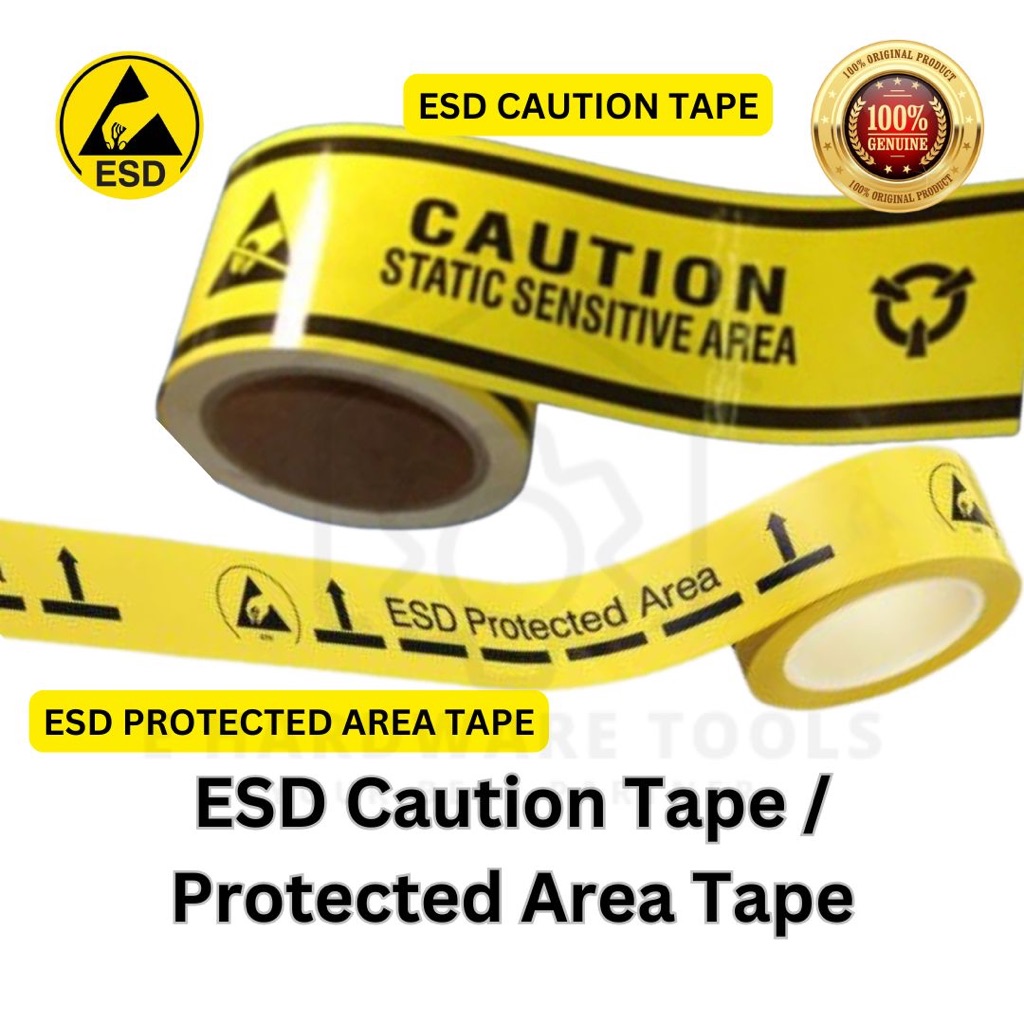 25M ESD Caution Tape Protected Area Tape for Static Sensitive Area ...
