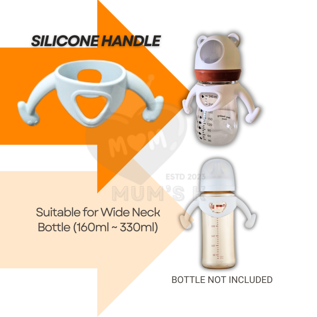 Milk Bottle Accessory Silicone Handle Suitable for Wide Neck Feeding Bottle (160ml - 330ml ...