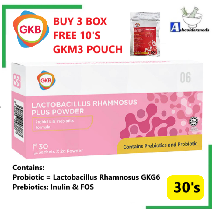 (BUY 3 FOC GKM3) GKB Lactobacillus Rhamnosus Plus 30S | Probiotic for ...