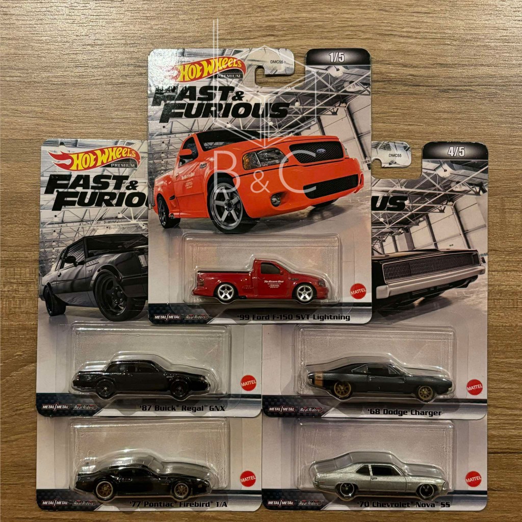 Hot Wheels Premium Fast & Furious Entertainment Complete Set (Ford F ...