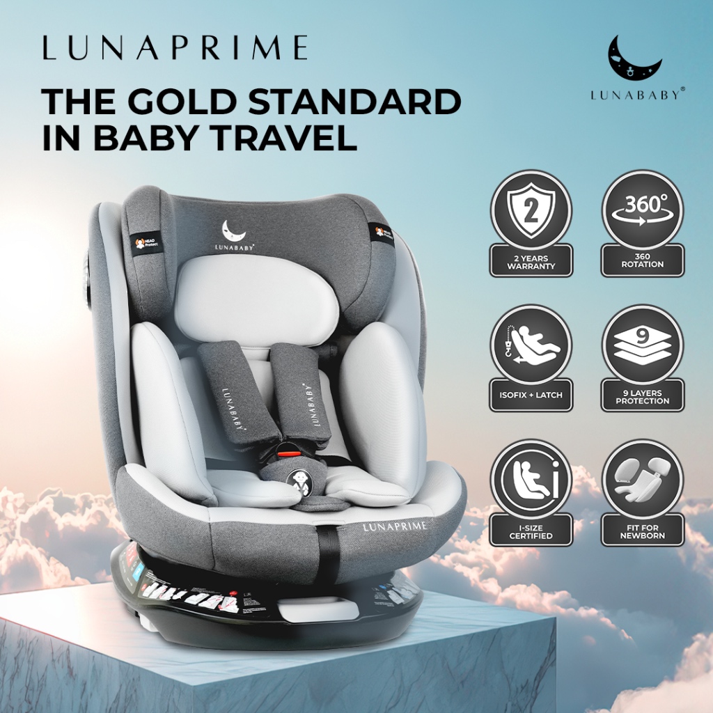 LUNABABY LunaPrime 360 Baby Car Seat With ISOFIX & LATCH (ECE & JPJ ...