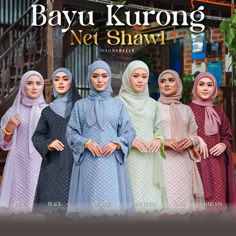 [HAURABELLE] NET SHAWL 1.0 & 2.0 | Shopee Malaysia