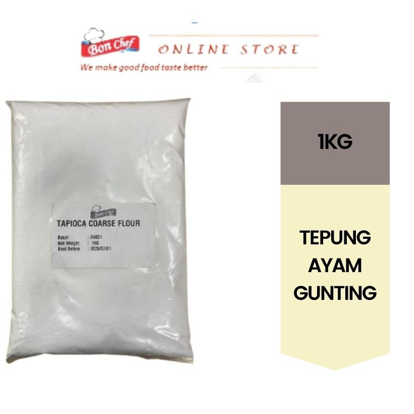 [ROSE BRAND] TAPIOCA COARSE FLOUR / TEPUNG AYAM GUNTING 1KG | Shopee ...