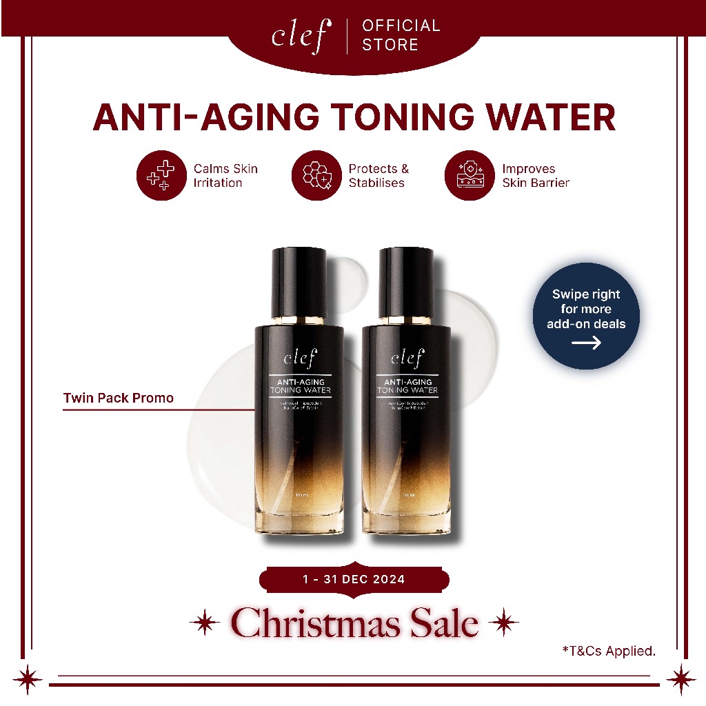 [TWIN PACK] CLEF CLEF Anti-Aging Toning Water 120ml | Calms Skin ...