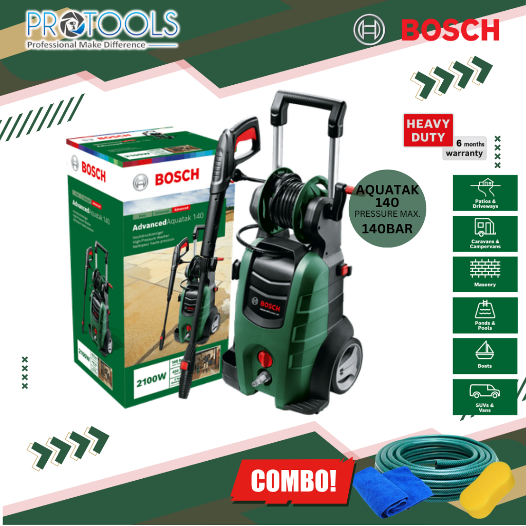 BOSCH ADVANCED AQUATAK 140 HIGH PRESSURE CLEANER 2100W | 140 BAR ...