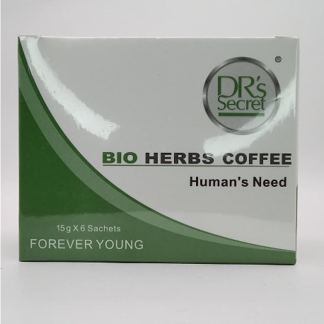 Dr Secret Bio Herbs Coffee 15g x 6 sachets (EXP 27/03/2026) | Shopee ...
