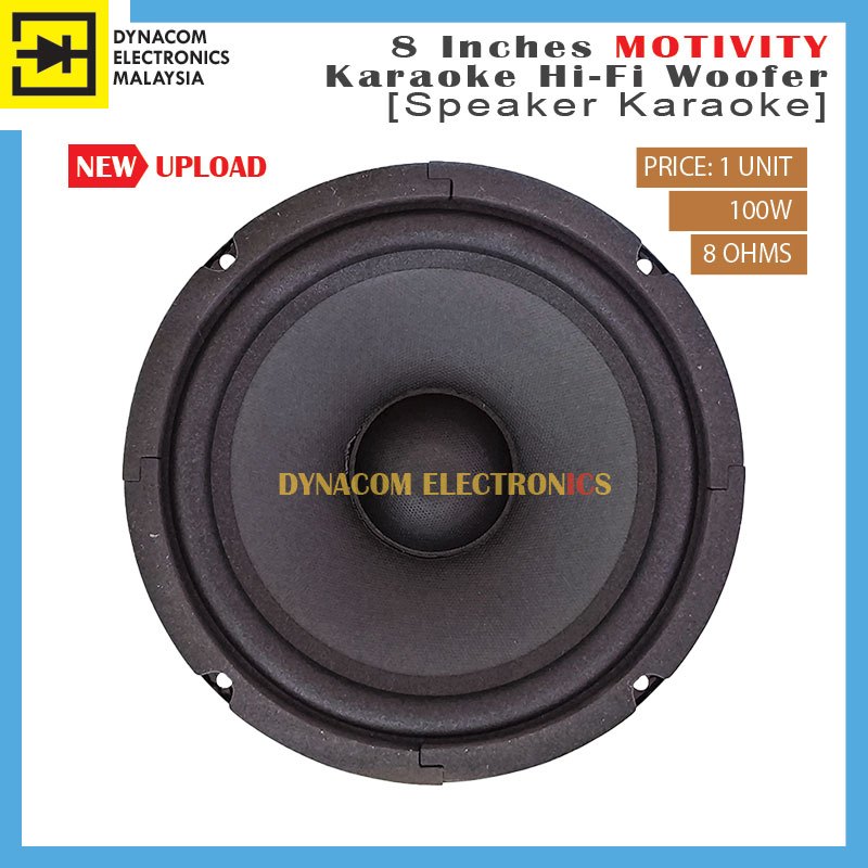 1UNIT 8 Inches 8-ohms 100W MOTIVITY Double Magnet Karaoke Woofer Hi-Fi ...