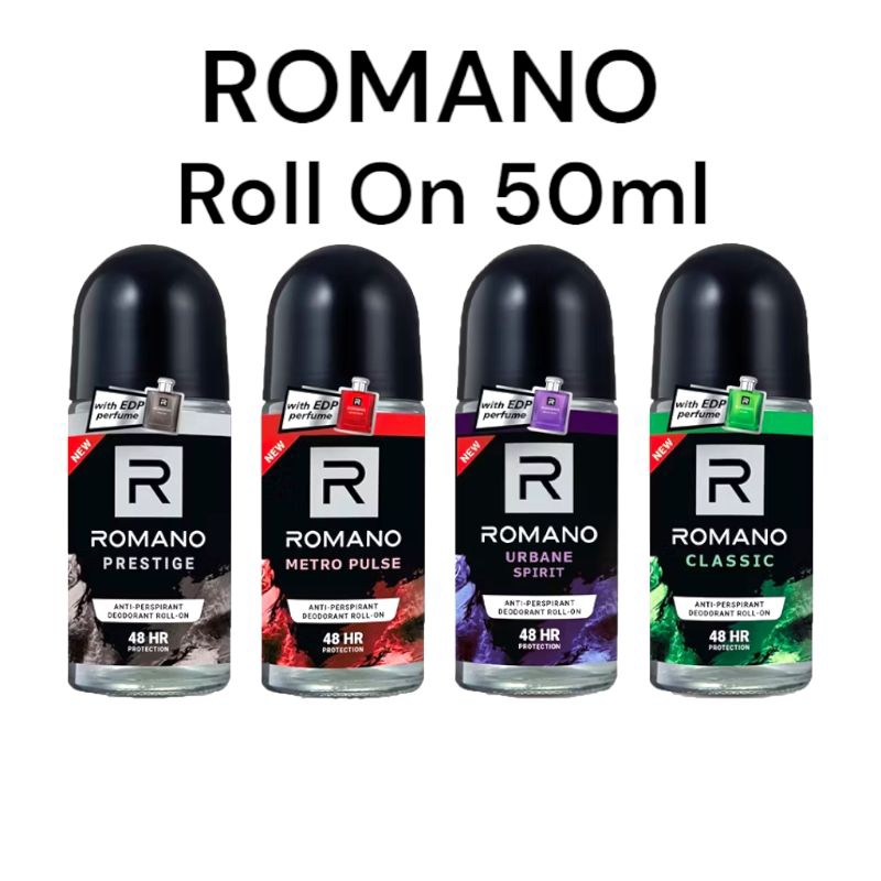 Romano Men Deodorant Roll On 50ml (Prestige/Metro Pulse/Urbane/Classic ...