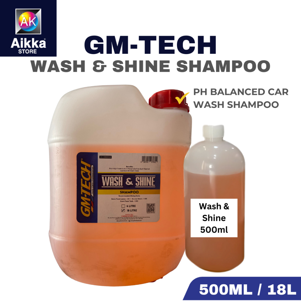 GM-TECH Wash & Shine Shampoo Car Conditioner Syampu Kereta Cuci Shampoo ...