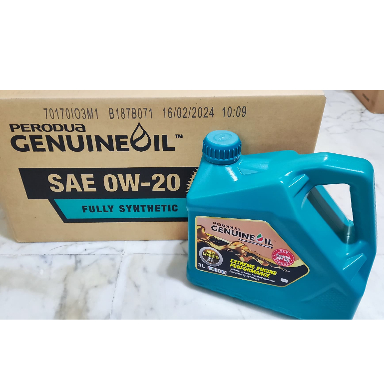 PERODUA BEZZA 1.0 AXIA VIVA MYVI 1.0 ENGINE OIL SYNTHETIC 0W20 3L | Shopee Malaysia