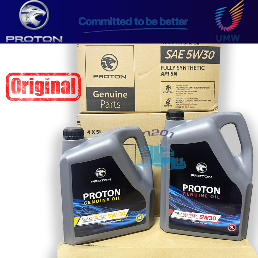100%ORIGINAL PROTON FULLY SYNTHETIC 5W-30 GENUINE ENGINE OIL FOR PROTON ...