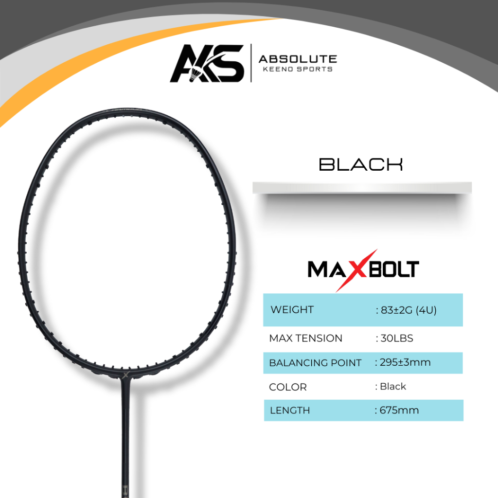 Maxbolt BLACK Badminton Racket | Shopee Malaysia