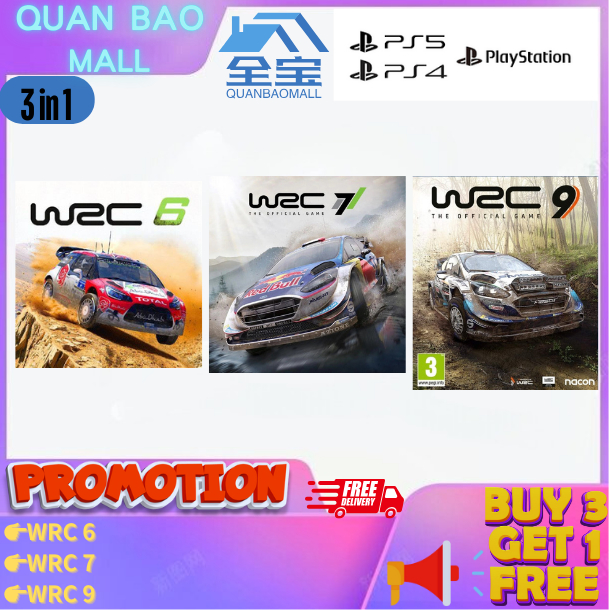 WRC 6 + WRC 7 + WRC 9 (3IN1)( PS4 & PS5 ) Digital Download | Shopee Malaysia
