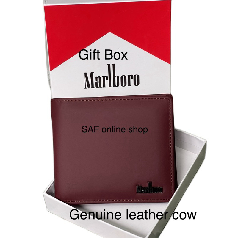 Men's Genuine Leather Wallet gift box high quality | Shopee Malaysia