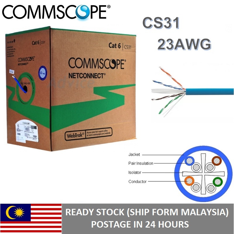 Commscope CS31 Cat6 U/UTP 23 AWG Data Cable - Box ( 305 meter ...