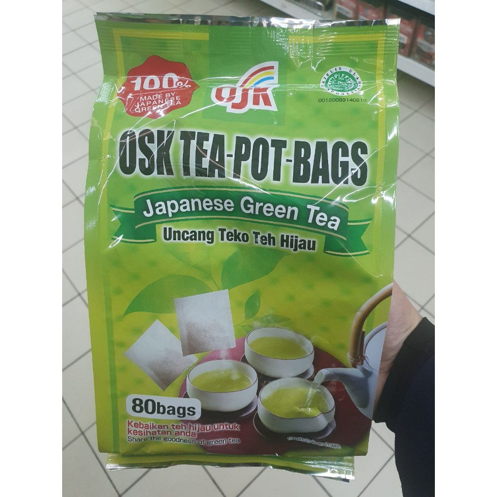 (HALAL) OSK TEA-POT-BAGS JAPANESE GREEN TEA / TEH HIJAU 日本产绿茶 80 bags/pack | Shopee Malaysia