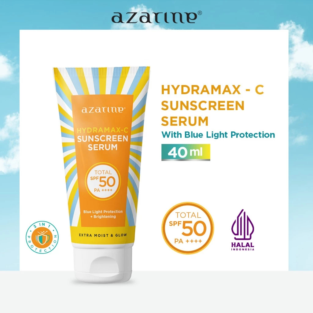 Azarine HydraMax C Sunscreen Serum SPF50 (40ml) Facial Skincare ...