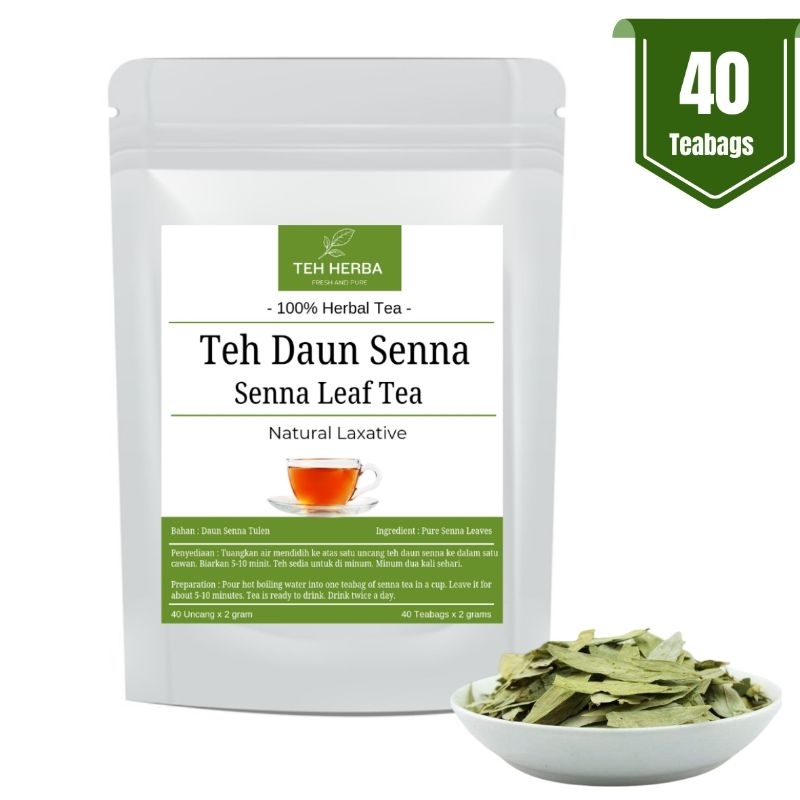 Teh Daun Senna Tulen (40 Uncang) /Pure Senna Leaf Tea (40 Teabags ...
