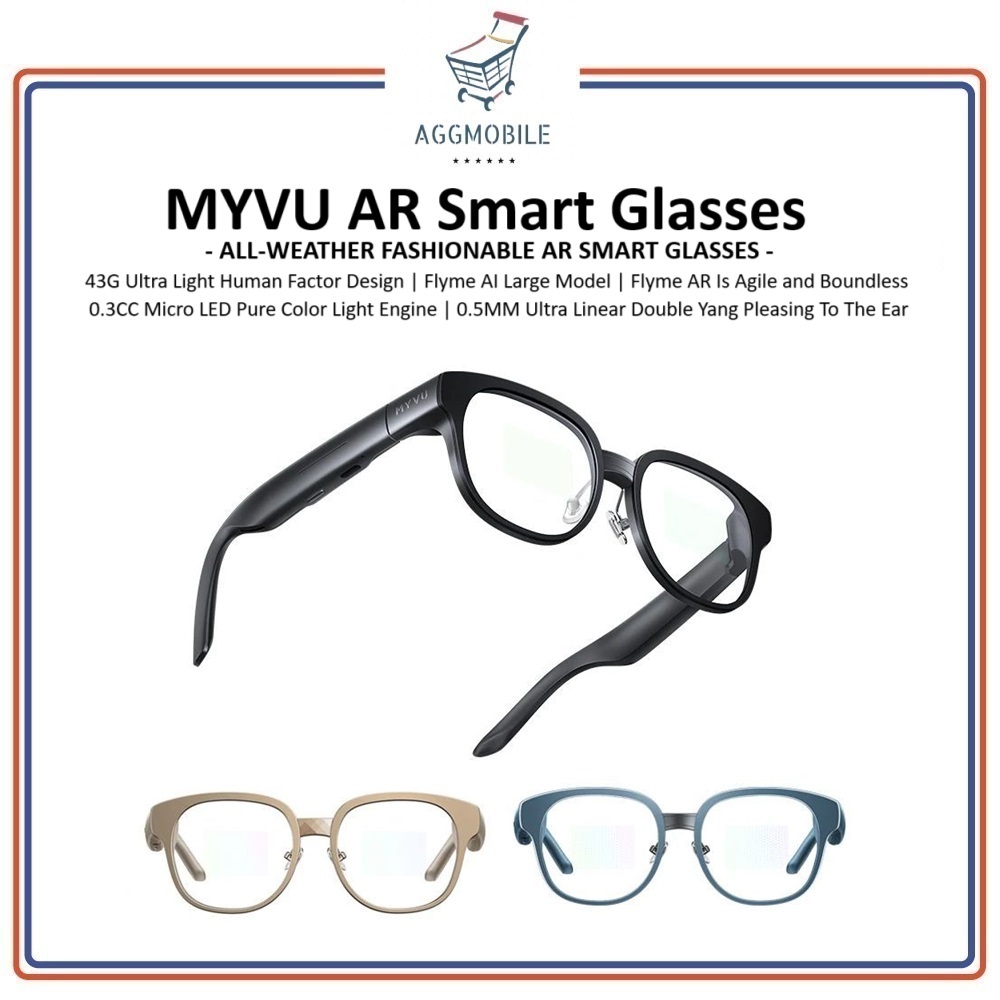 MYVU AR Smart Glasses (Support Up To 10 Languagues | Chat GPT AI Capabilities | Navigation ...