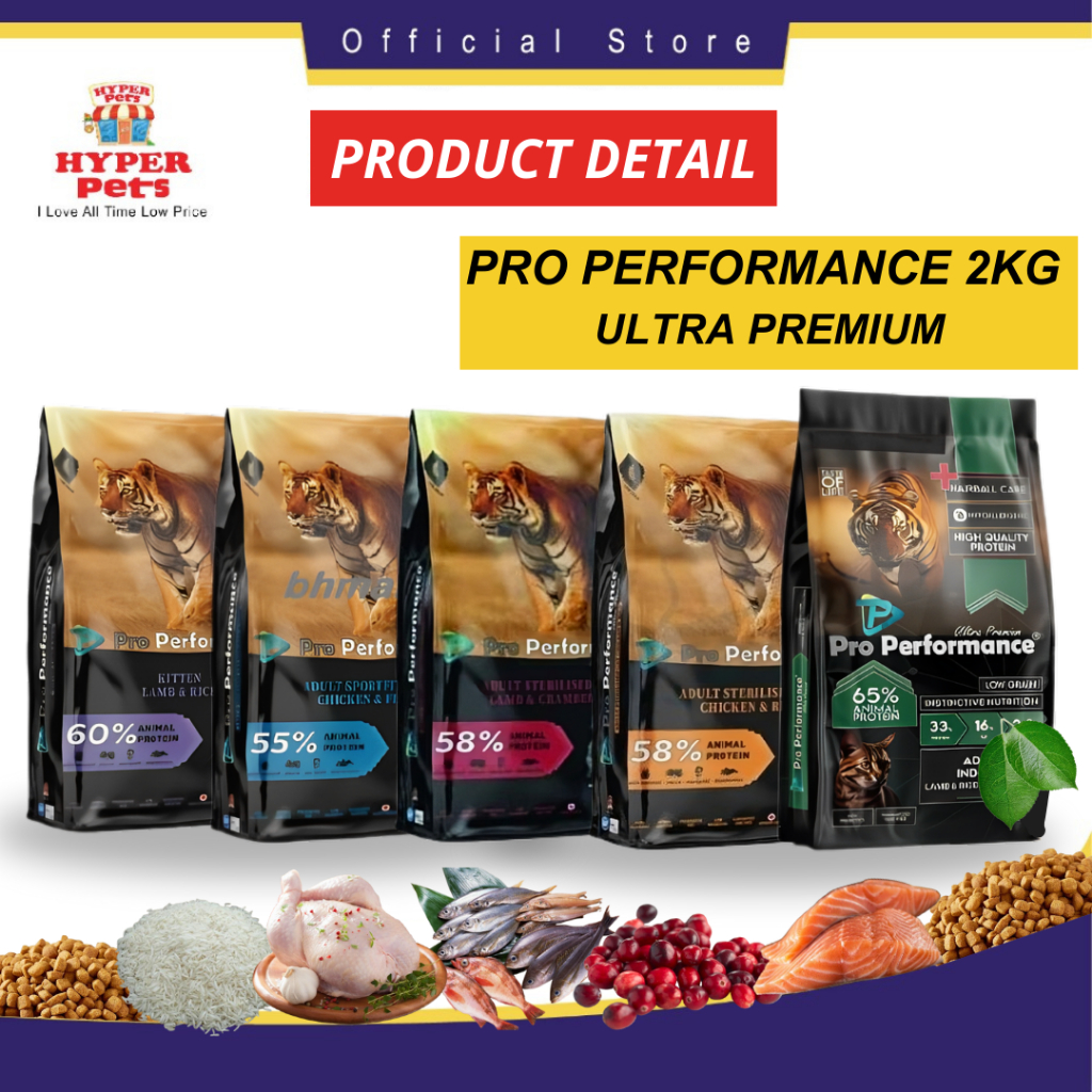 PRO PERFORMANCE 2KG ULTRA PREMIUM ADULT SPORTFIT l Chicken/FIsh ...