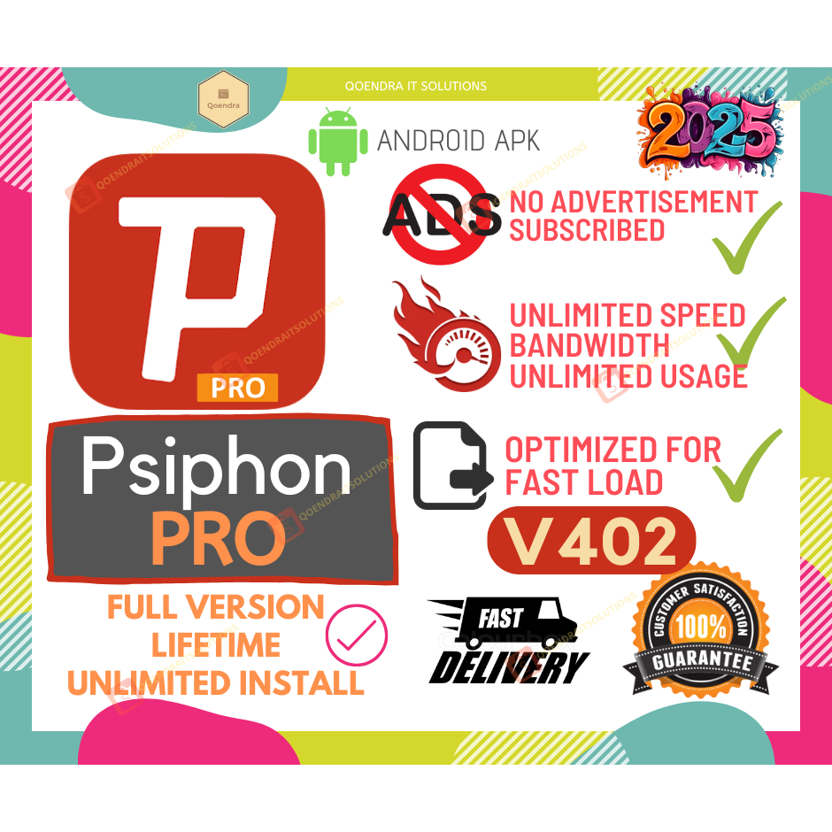 Psiphon Pro 𝐯𝟒𝟎𝟓🔥Android🔥| No Speed limit | Unlimited Bandwidth | Easy Guide | Full. Actvated ...