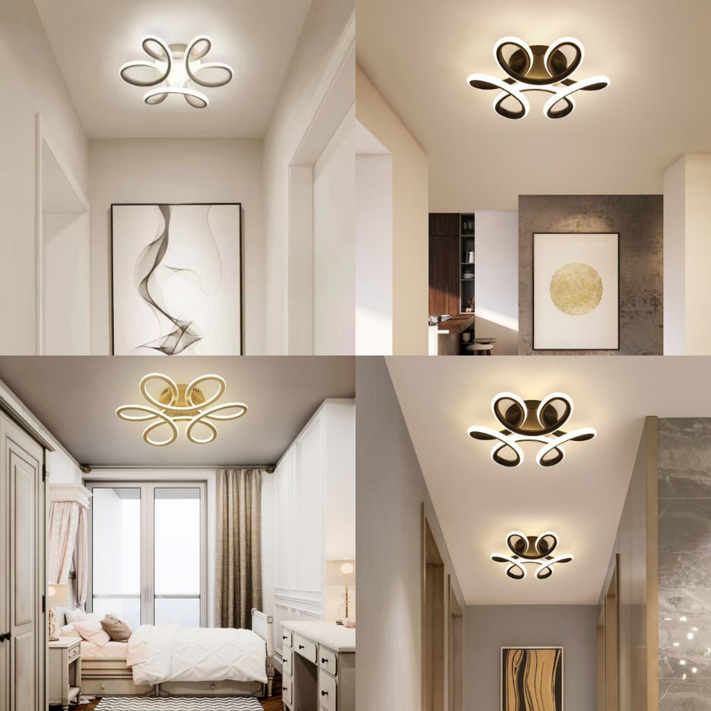 Modern center light Nordic LED living room bedroom light Modern tri ...