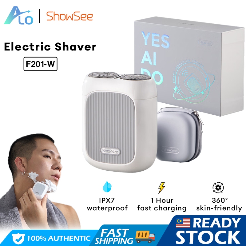 Showsee F201 Electric Shaver Smart Sensor Shaver Portable Shaving Beard ...