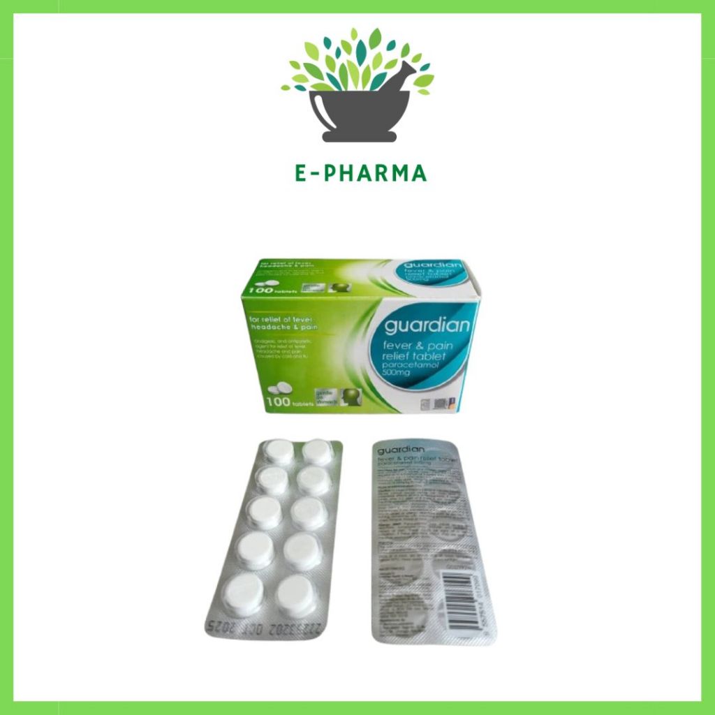 Paracetamol 500mg (10 tablets) 1 strip - For relief of fever, headache ...