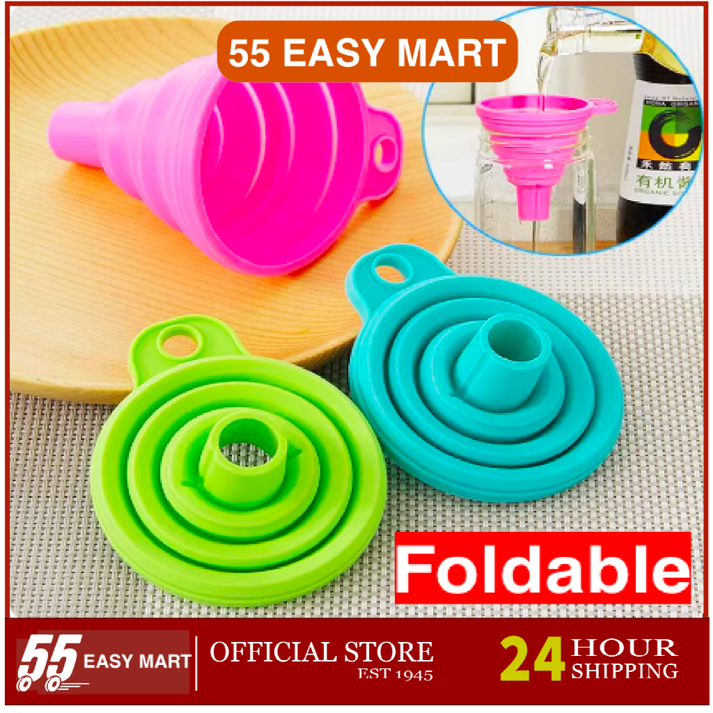 🔥READY STOCK🔥 55 EASY MART Foldable Funnel Universal Silicone Liquid ...