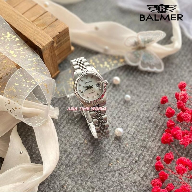BALMER | 8203L SS-1 Elegance Sapphire Women Watch with Mother of Pearl ...