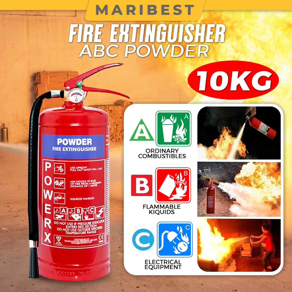 10KG ABC Powder Fire Extinguisher for Car Home Office Portable ...