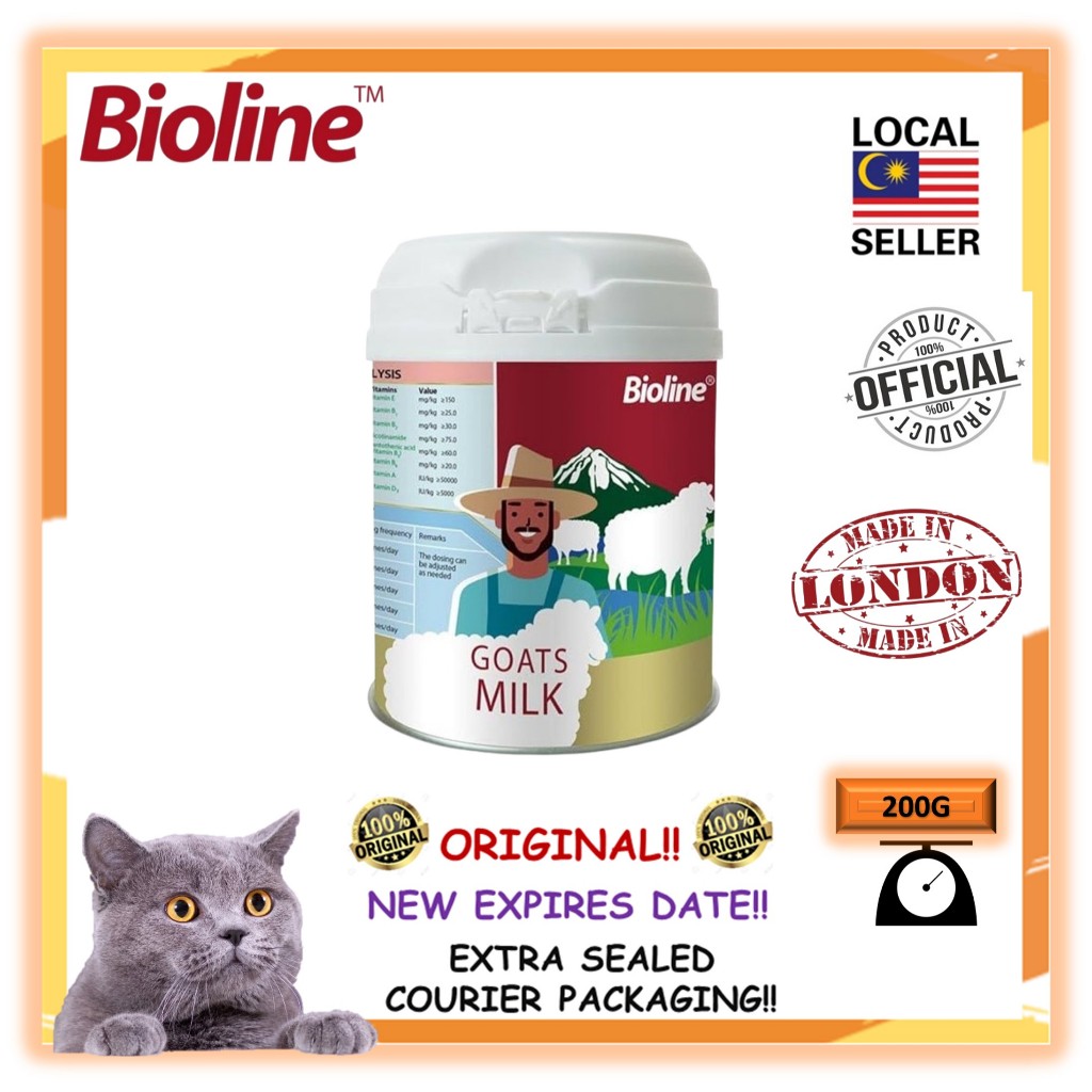 🌟100% ORIGINAL🌟 BIOLINE GOAT MILK POWDER FOR CAT & DOG WITH PROBIOTIC ...