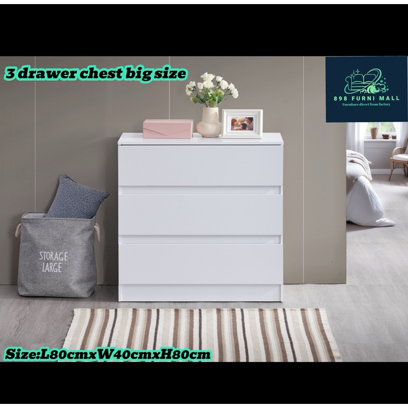 IKEA 3 Drawer Chest 4 Drawer Chest Almari 3 laci almari 4 laci | Shopee ...