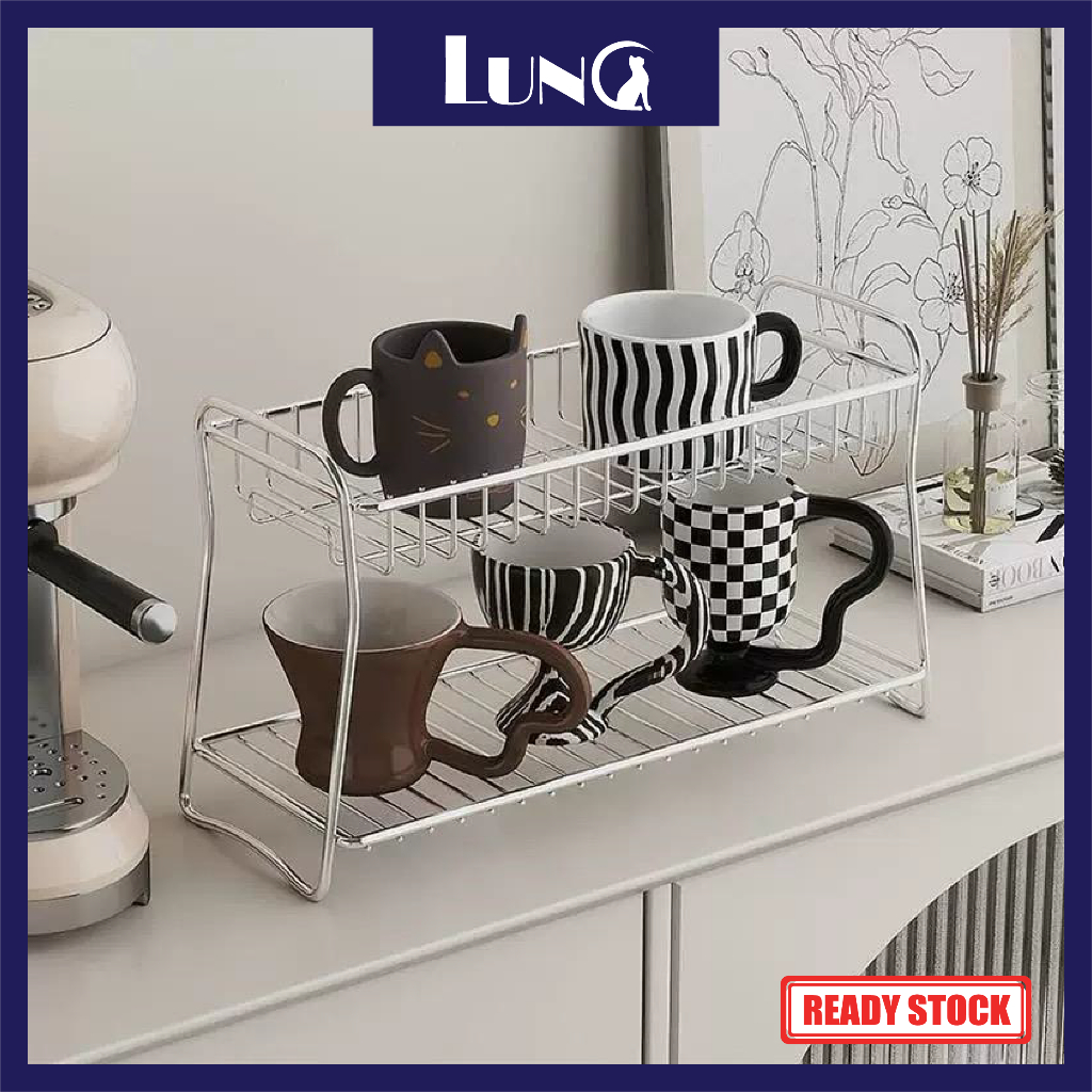 Stainless Steel Countertop Cup Rack Organizer Rustproof Corrosion ...