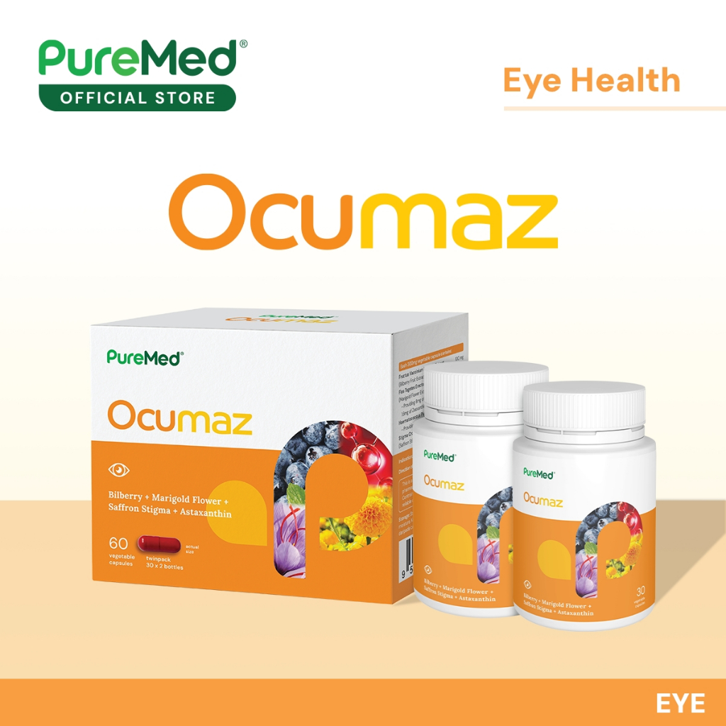 PureMed Ocumaz Vision and Eye Care Supplement (30's / 30's x 2 ...