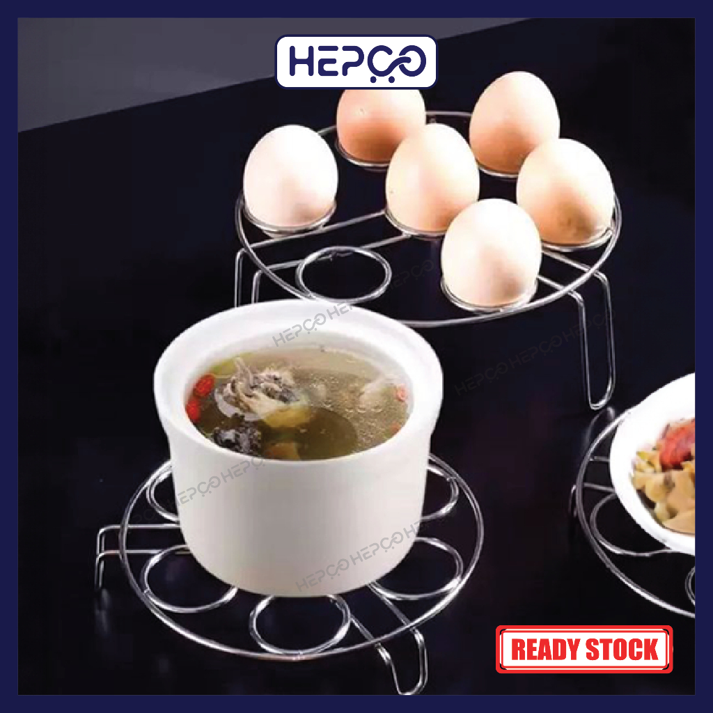 Multipurpose Steamer Stackable 6 Holes Stainless Steel Steamed Egg Rack ...