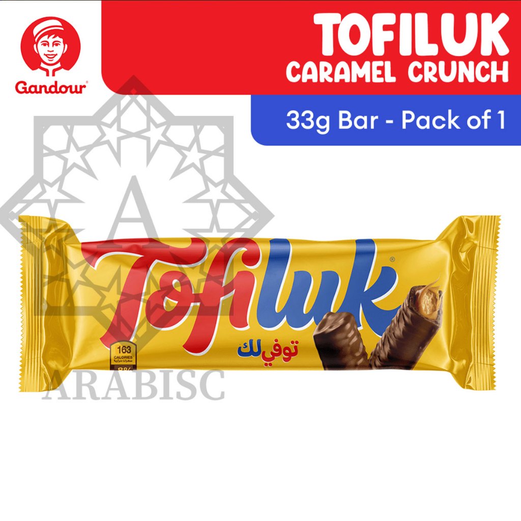 TOFILUK Caramel Crunch | 33g Chocolate Bar Borong | Produk Halal Arab ...