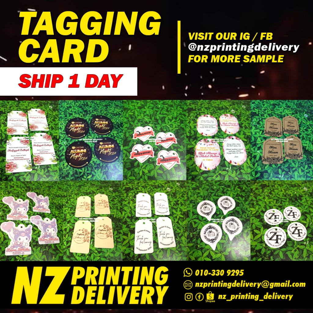 Tag Card 1 sided with hole URGENT ORDER label tagging card wedding ...