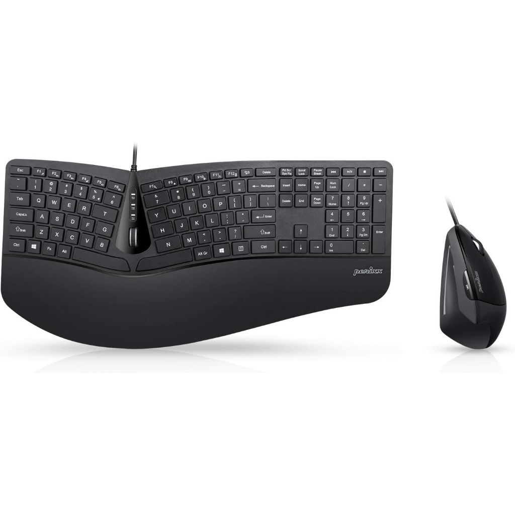 Perixx Periduo-505, Wired USB Ergonomic Split Keyboard and Vertical ...