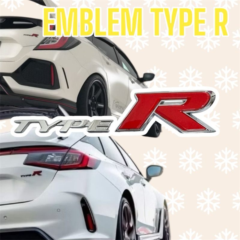 emblem type r honda fk8 fk7 fl5 fl1 emblem honda type r | Shopee Malaysia