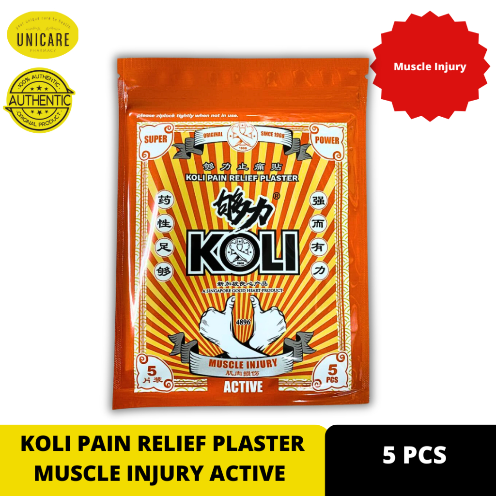 KOLI PAIN RELIEF PLASTER MUSCLE INJURY ACTIVE 5 PCS | Shopee Malaysia